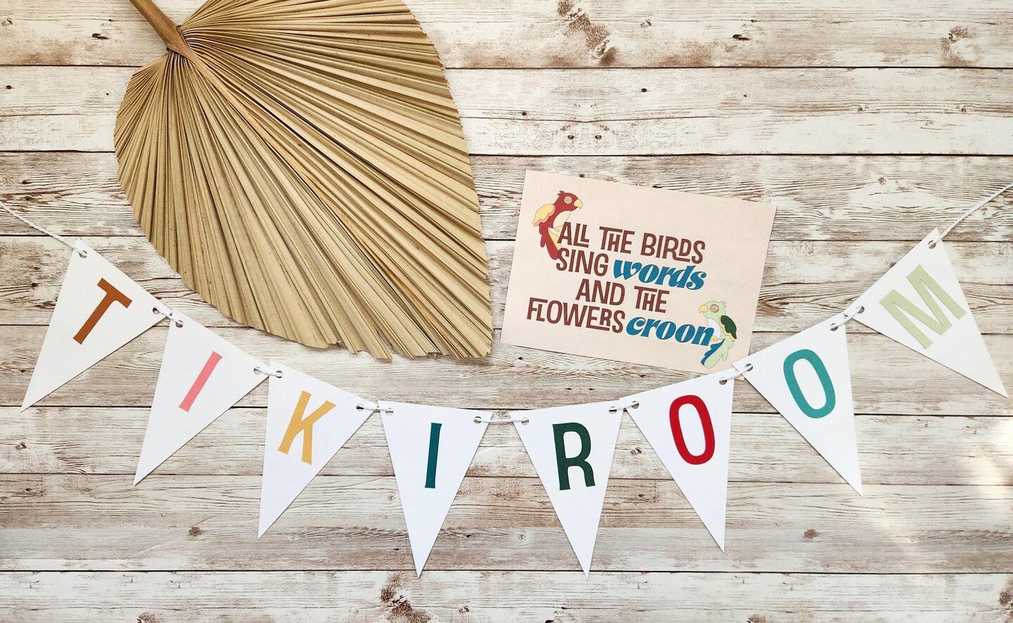 Tiki Room Pennant Banner - Party Supplies Birthday Baby Shower Back ...