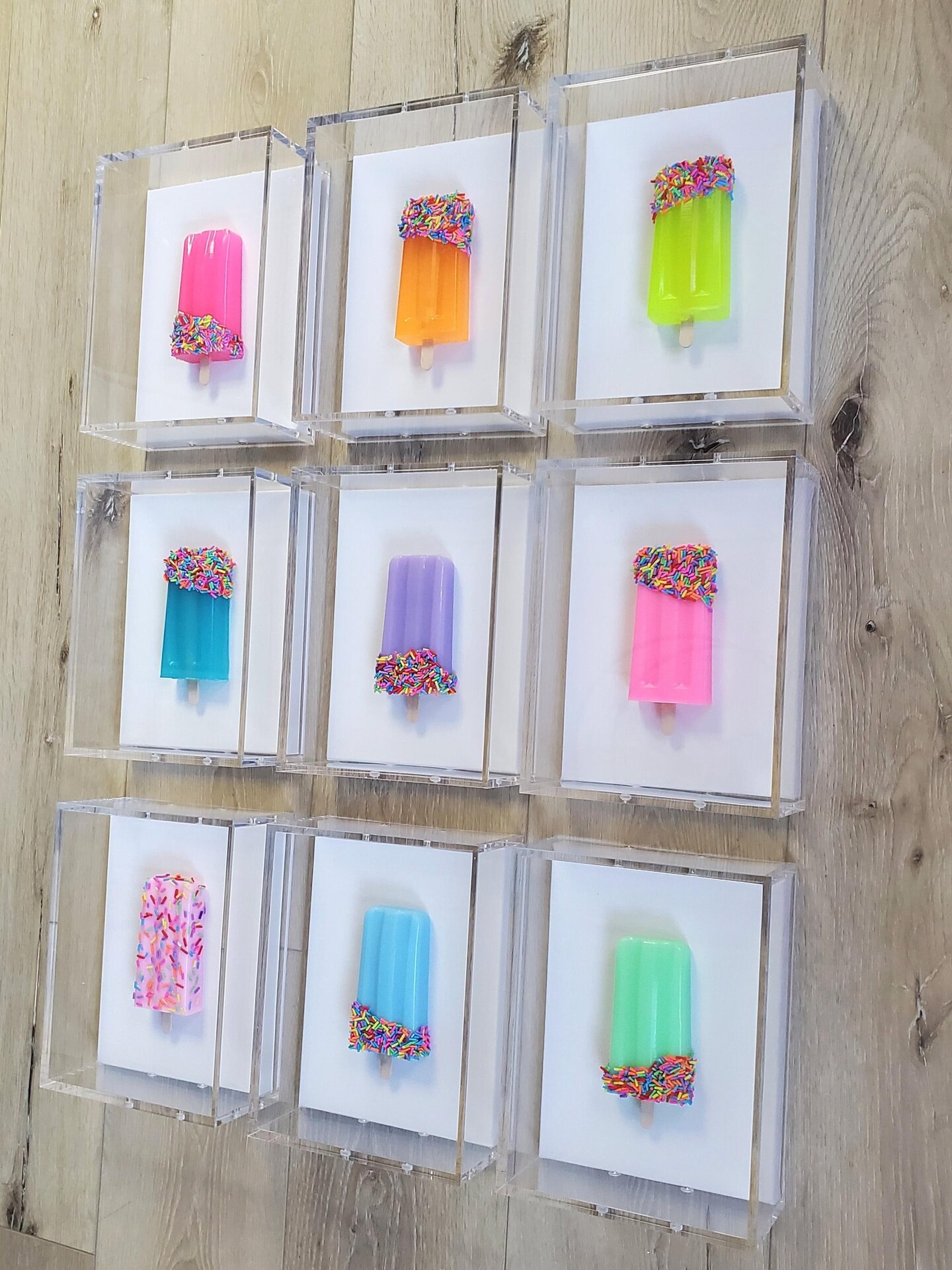 Commercial Wall Hanging, 1 Luxury Wall Art, 1 Resin Popsicle Sculptures ...
