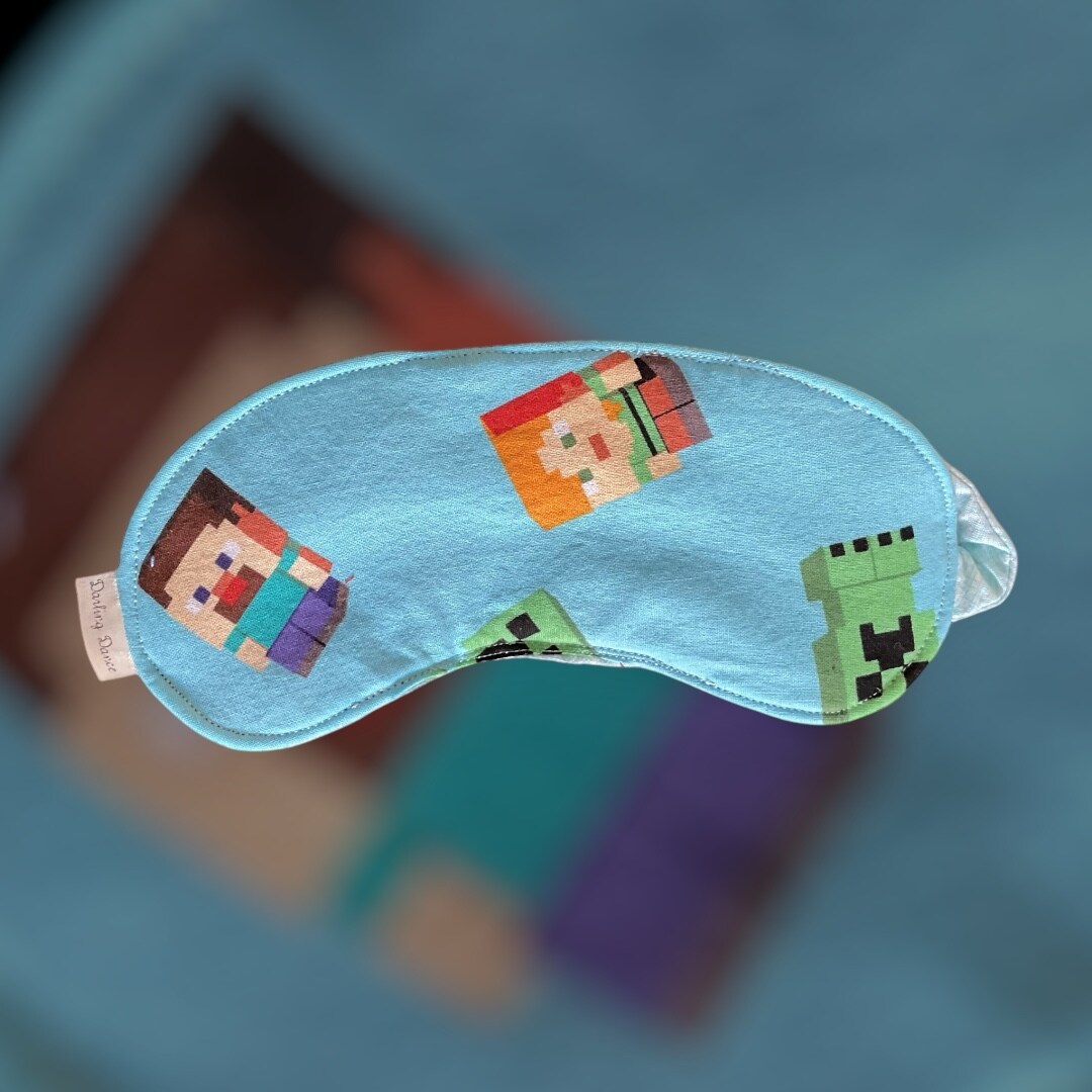 Minecraft Steve Alex Creeper Kids Sleep Mask, Eye Mask, Boy Sleep Mask ...