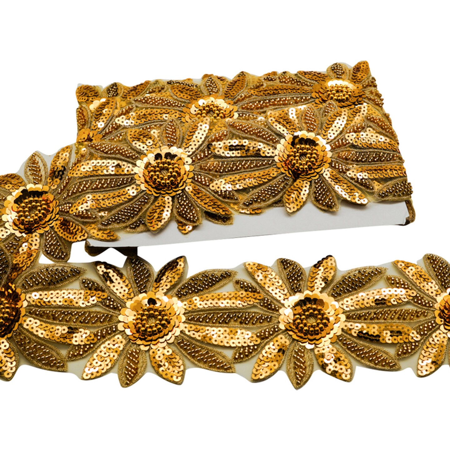 4"x 5 yards Gold Beaded Sequin Trim | Michaels