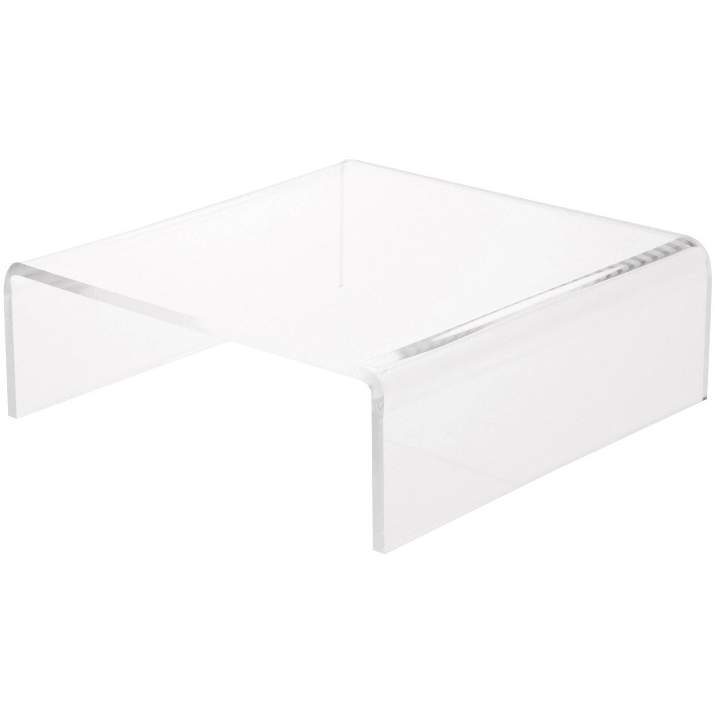 Plymor Clear Acrylic Short Square Display Riser, 2" H x 6" W x 6" D (1/ ...