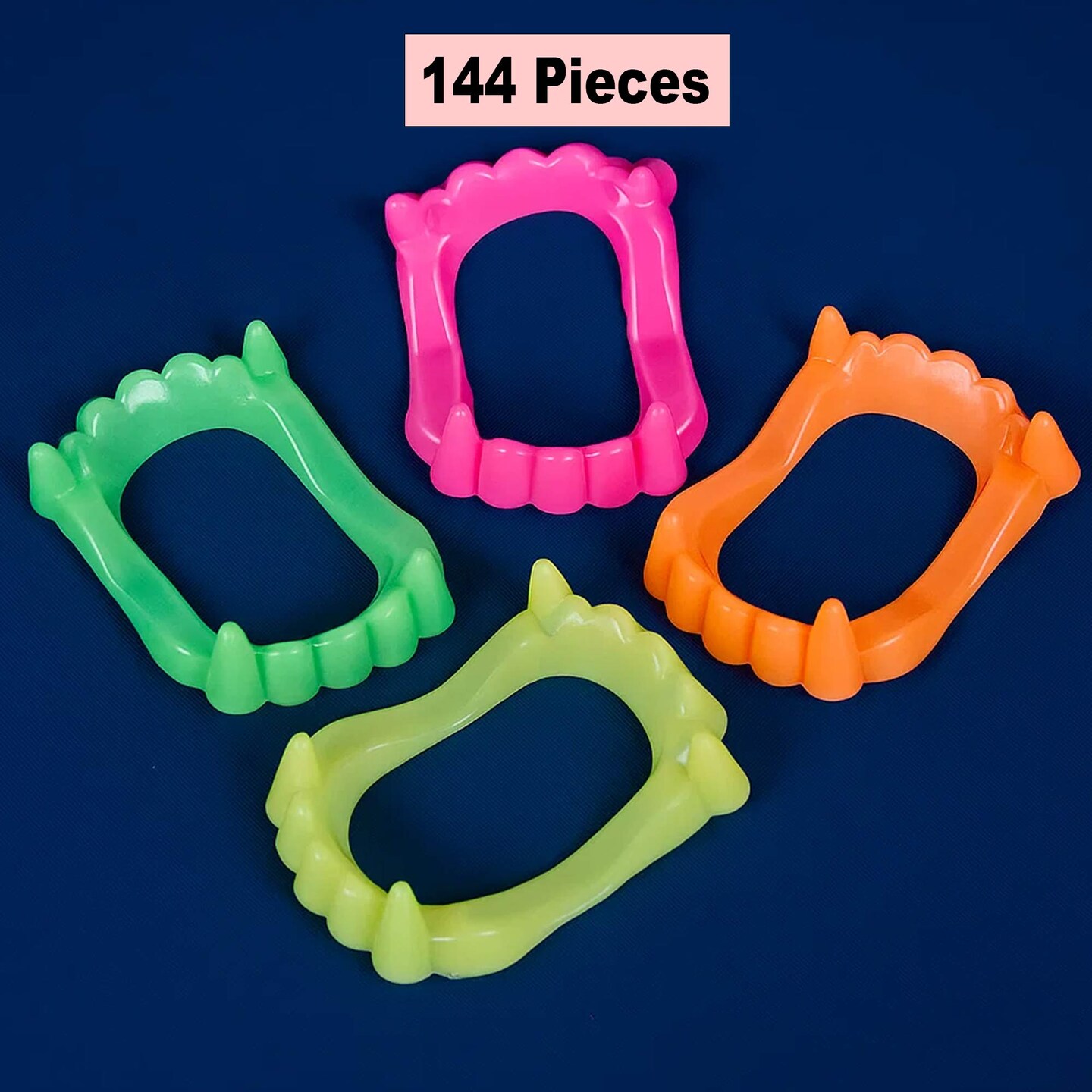 2 Inch Halloween Neon Goofy Teeth 144 Pieces | Michaels