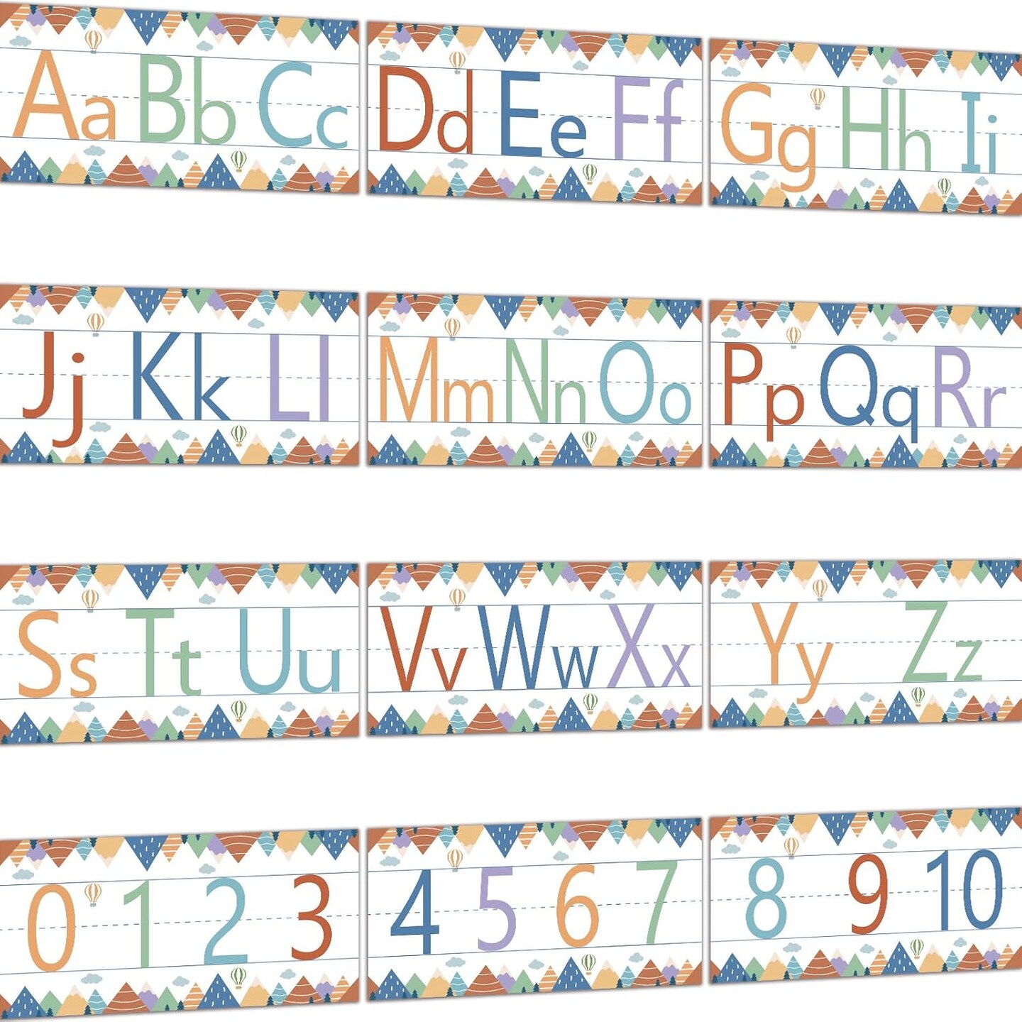 Alphabet Number Bulletin Board Set (multicolor) 11.81"L x 7.09"W | Michaels