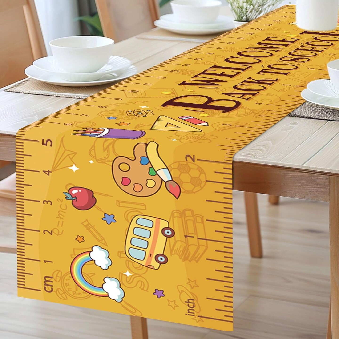 Welcome Back to School Table Runner (Yellow) 13 x 72 inches | Michaels