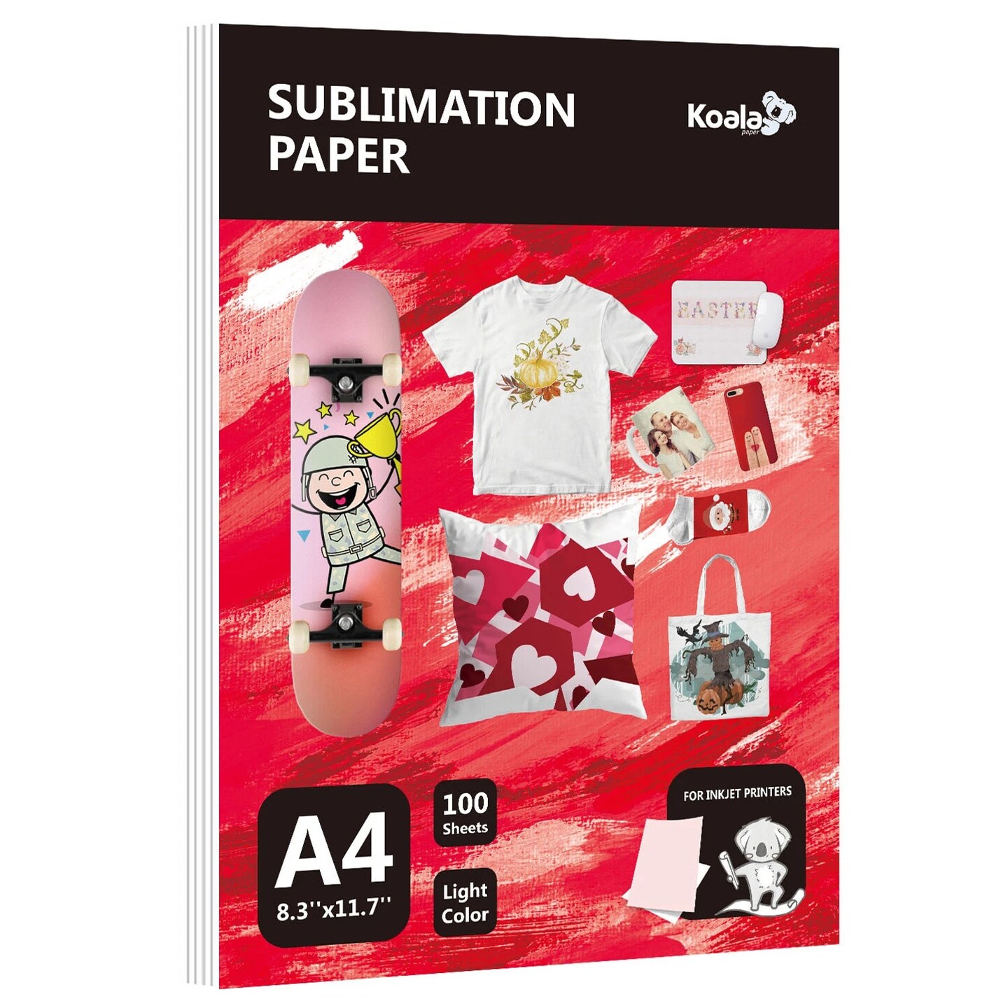 Koala Sublimation Paper A4 8.3x11.7" 100 Sheets for Heat Transfer ...