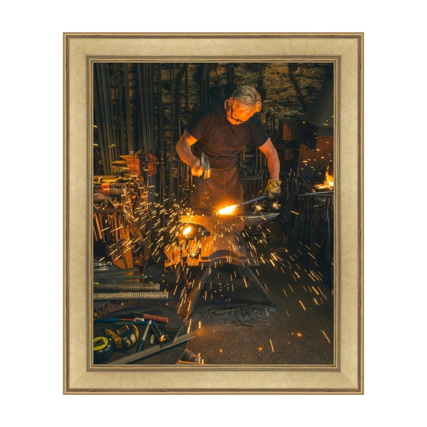 Modern 44x32 Gold Picture Frame Wood - Custom Framing | Michaels