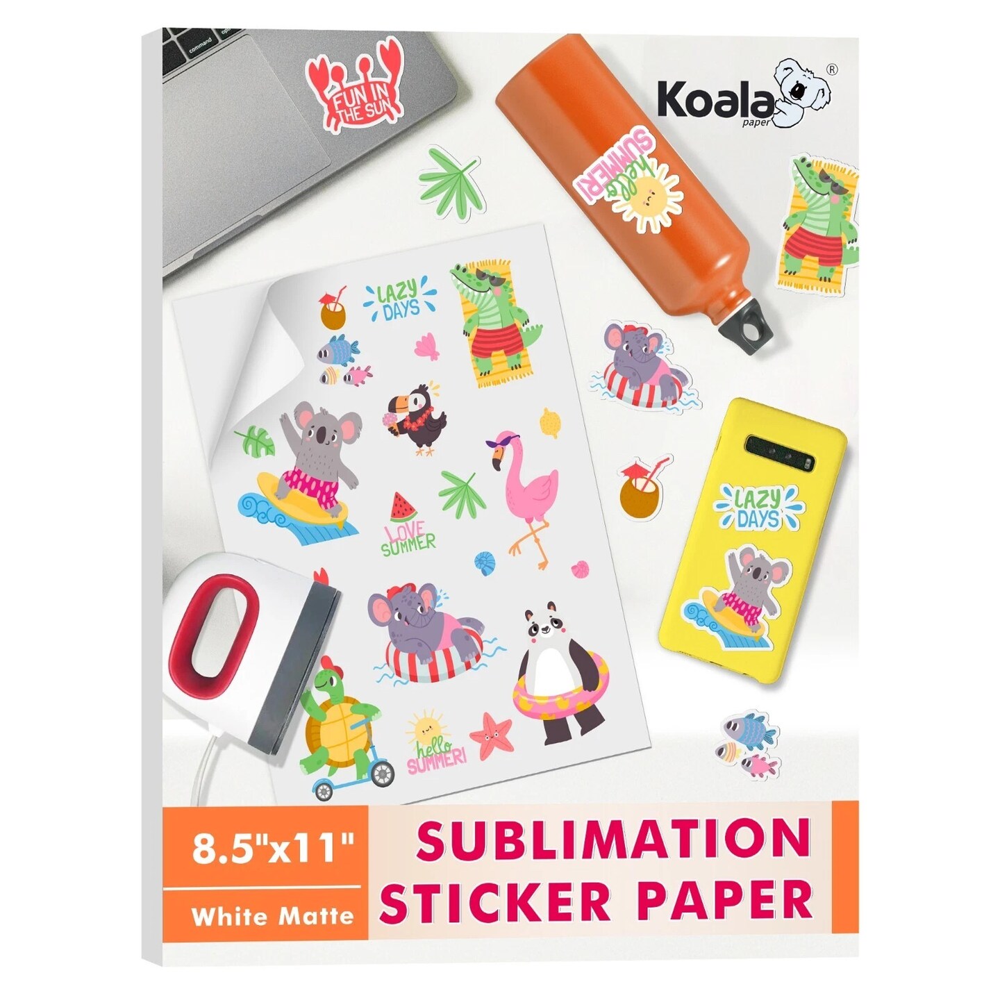 Koala Waterproof Matte White Sublimation Sticker Paper 8.5x11 | Michaels