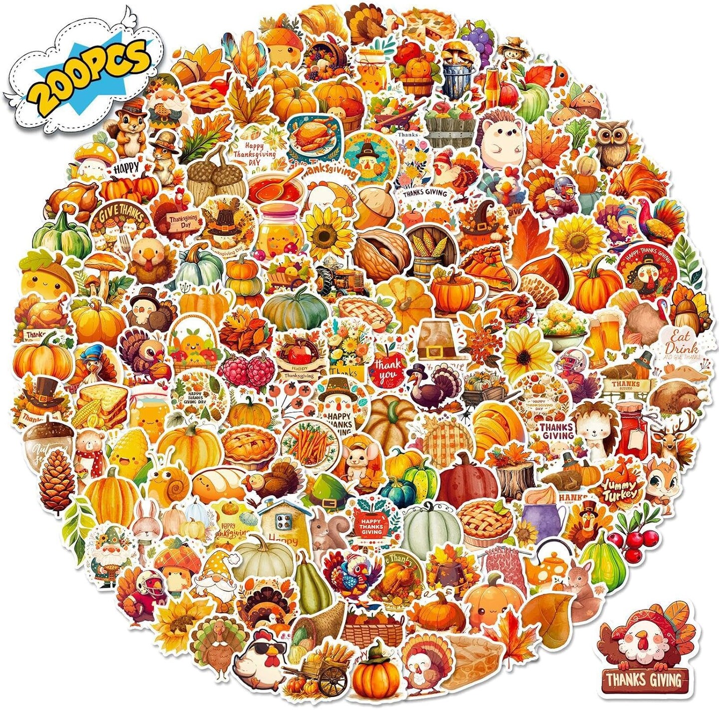 200PCS Thanksgiving Stickers | Michaels