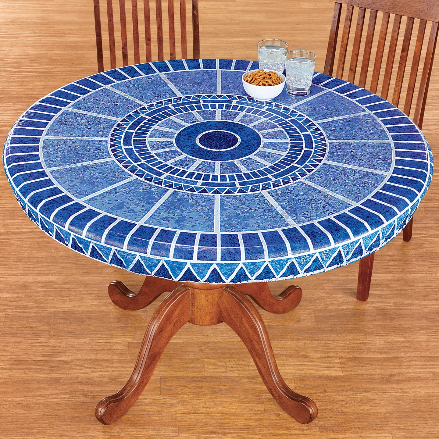 Collections Etc Stretch-to-Fit Mosaic Design Table Covers | Michaels