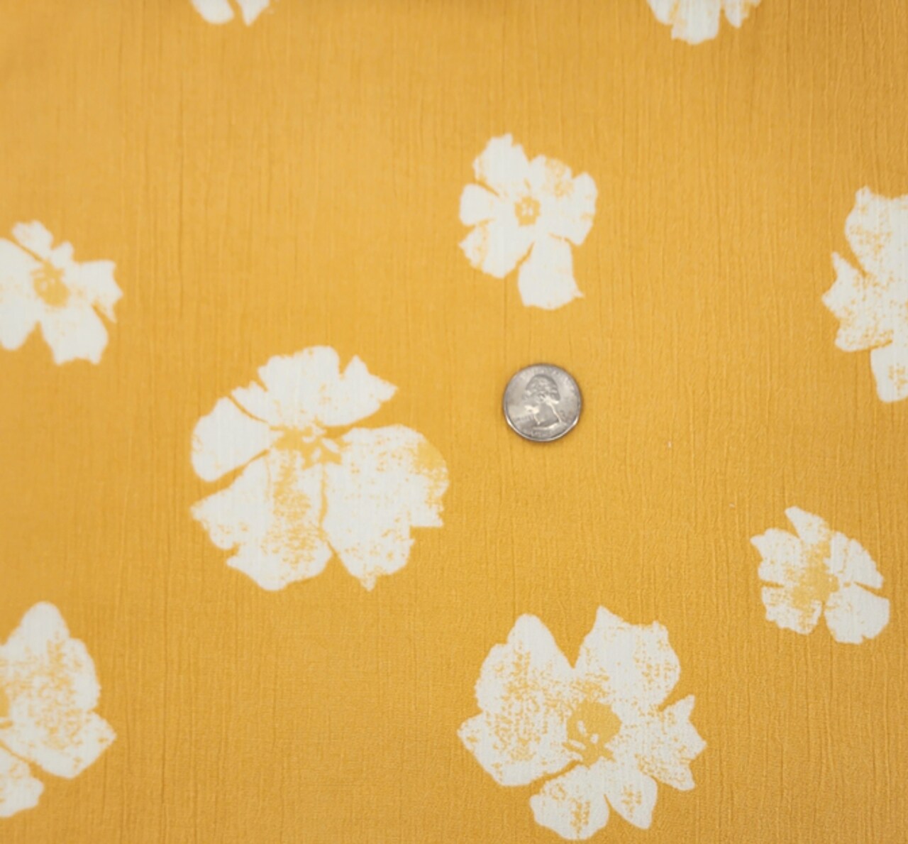1 Yard Rayon Crinkle Mustard Gold Woven Fabric Lightweight 50/52″ Wide ...