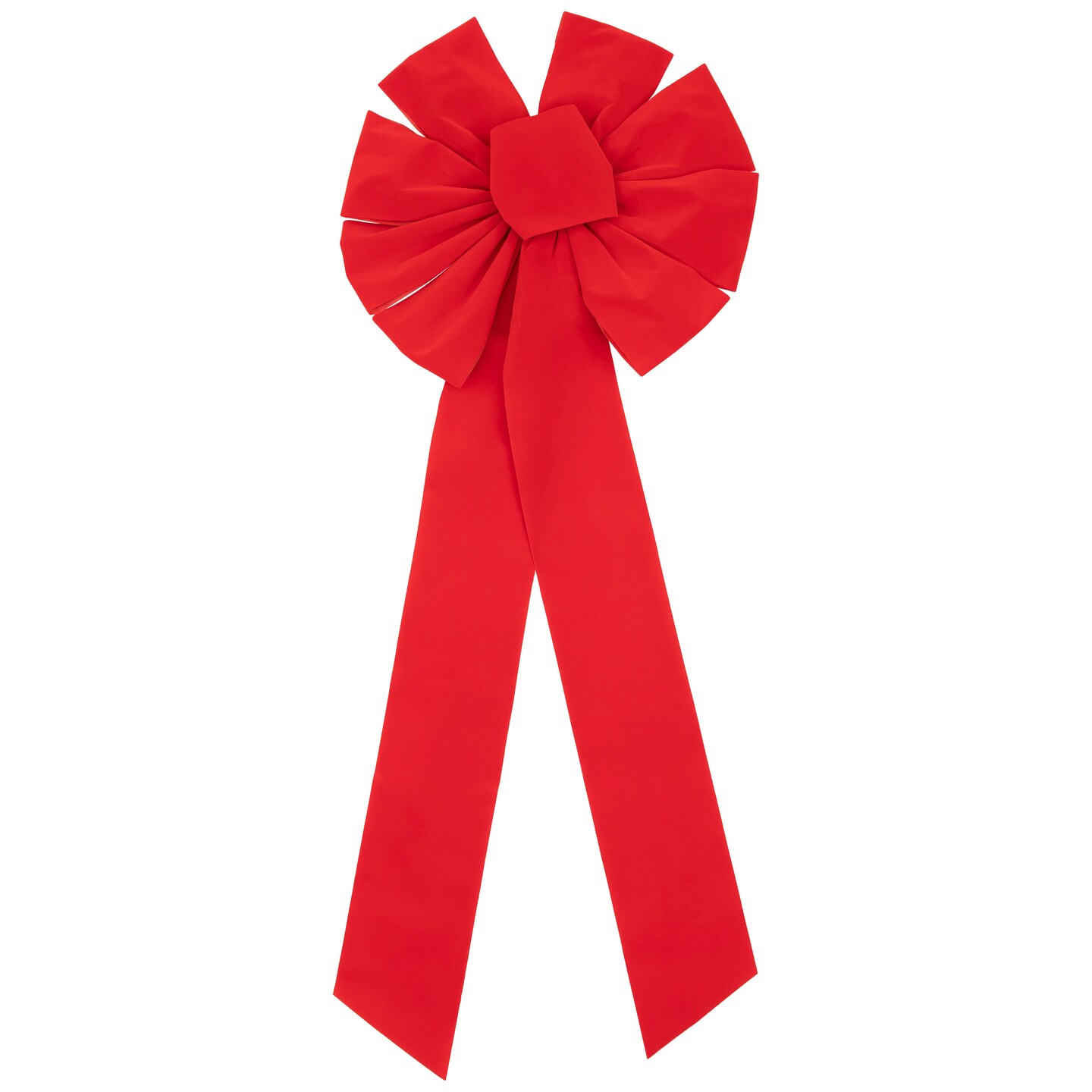 Northlight 14" x 34" Red 9-Loop Velveteen Christmas Bow Decoration ...