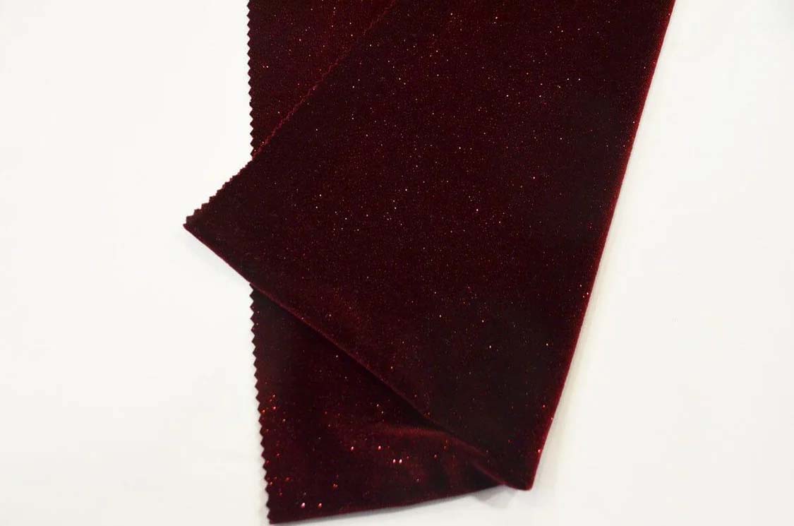1 Yard Glitter Stretch Velvet Fabrics Sparkling Glitter Plush Spandex ...