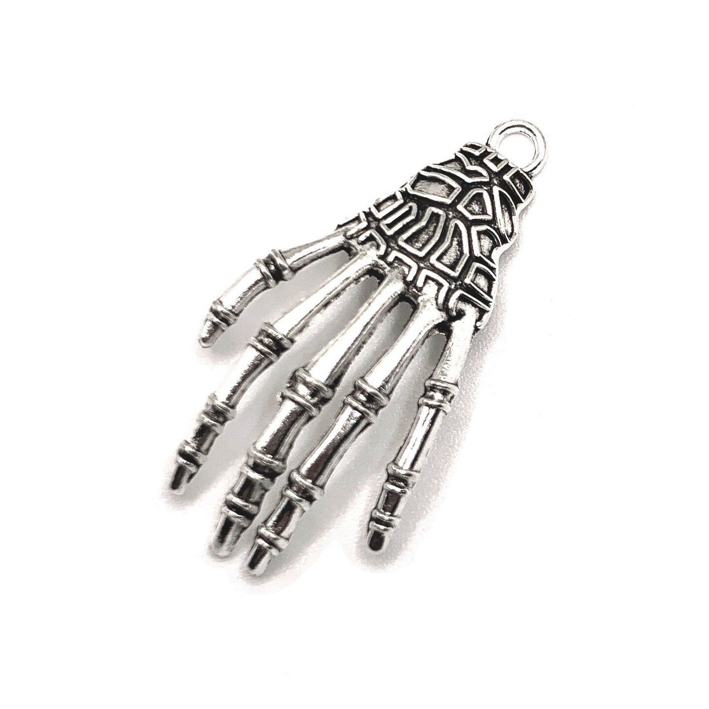 Silver Skeleton Hand Pendant Charms, 42x20mm | Michaels