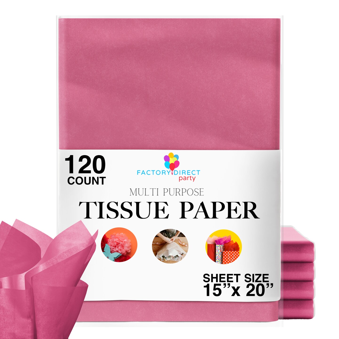 120 Sheets of Tissue Paper - 15" x 20" Packing Paper Sheets for Moving ...