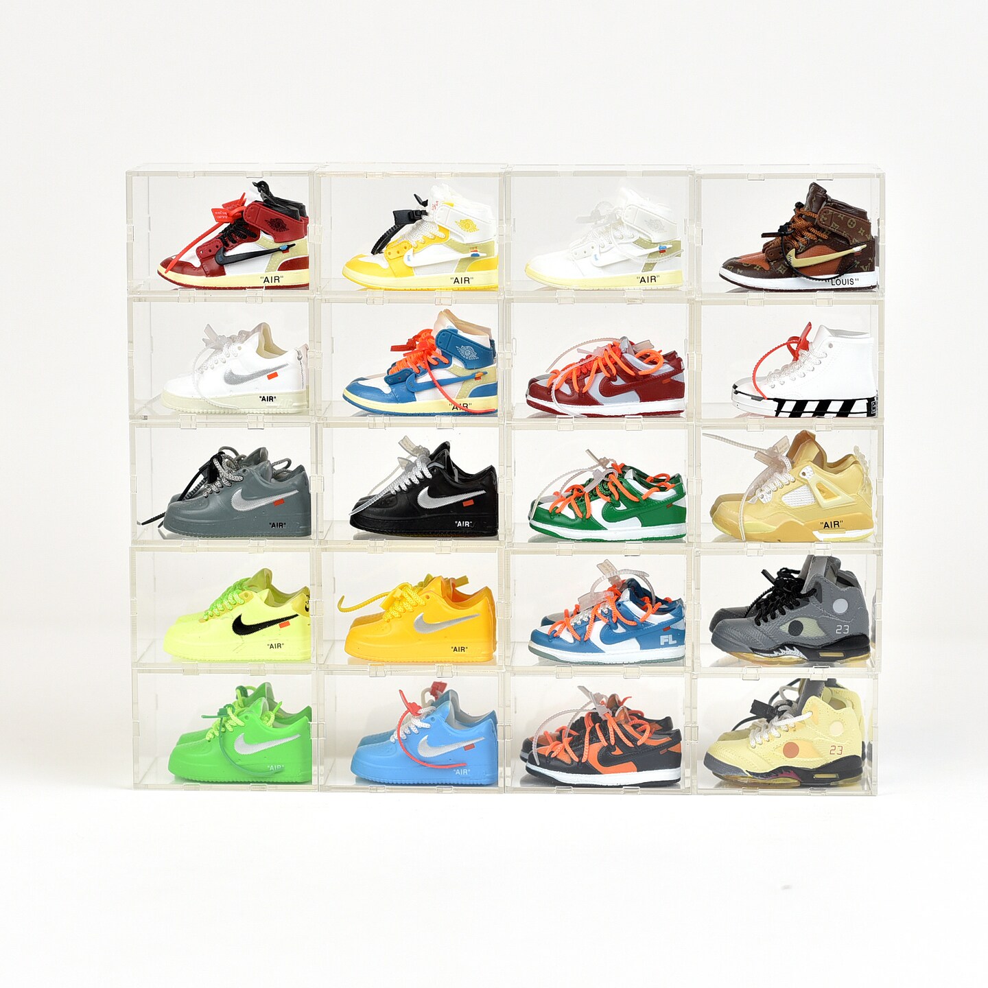 Handcrafted Painted 3D Mini Sneakers with Display Case | Off-White ...