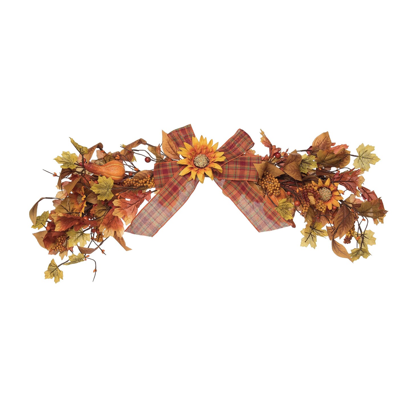 Metal Multicolored Harvest Pumpkin and Sunflower Swag | Michaels