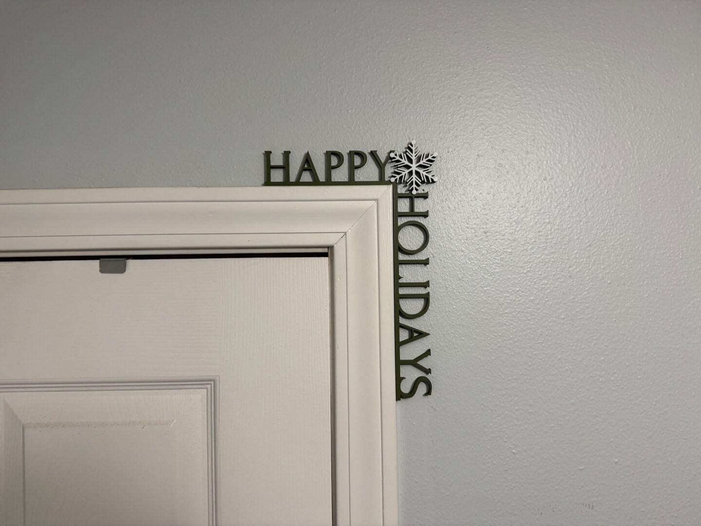 Holiday Corner Door Decorations with Snowflake | Happy Holiday Decor ...