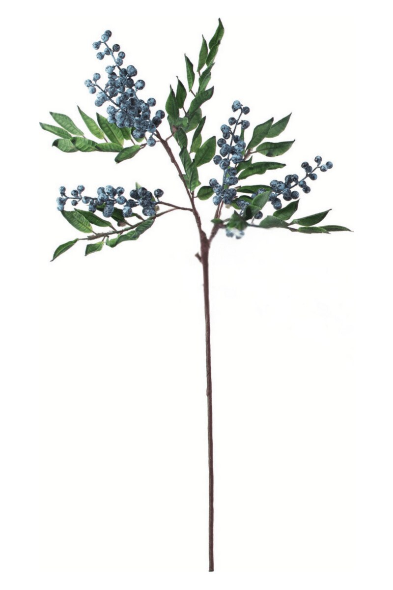 28" Blueberry & Leaves Spray | Michaels