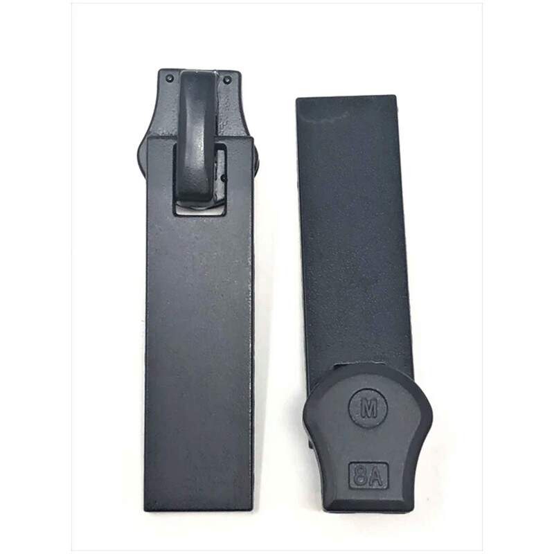 Rectangular Glossy Metal Puller Zipper 8MM in Dull Black | Michaels