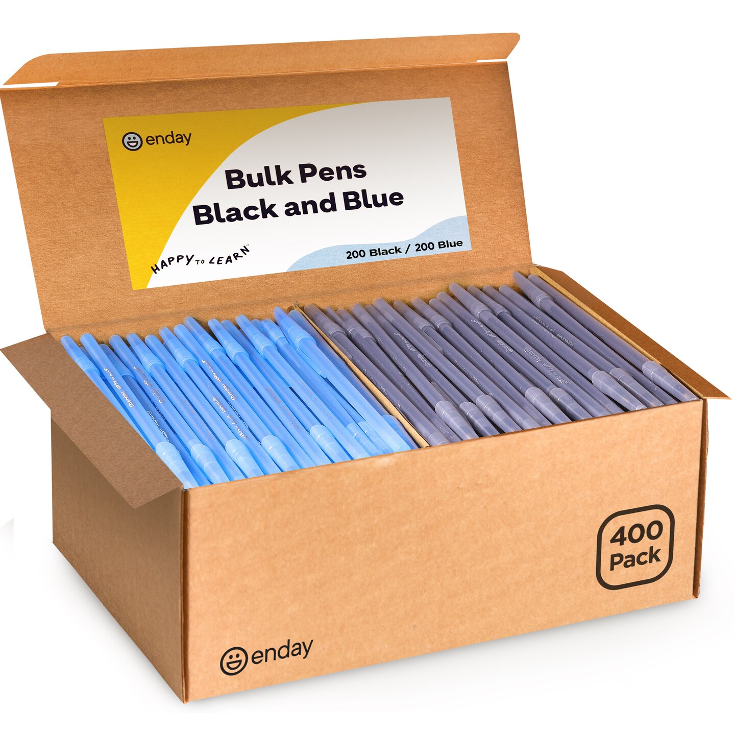 Enday Pens Bulk Black Pens Blue Pens Ballpoint, Medium Point (1.0mm ...