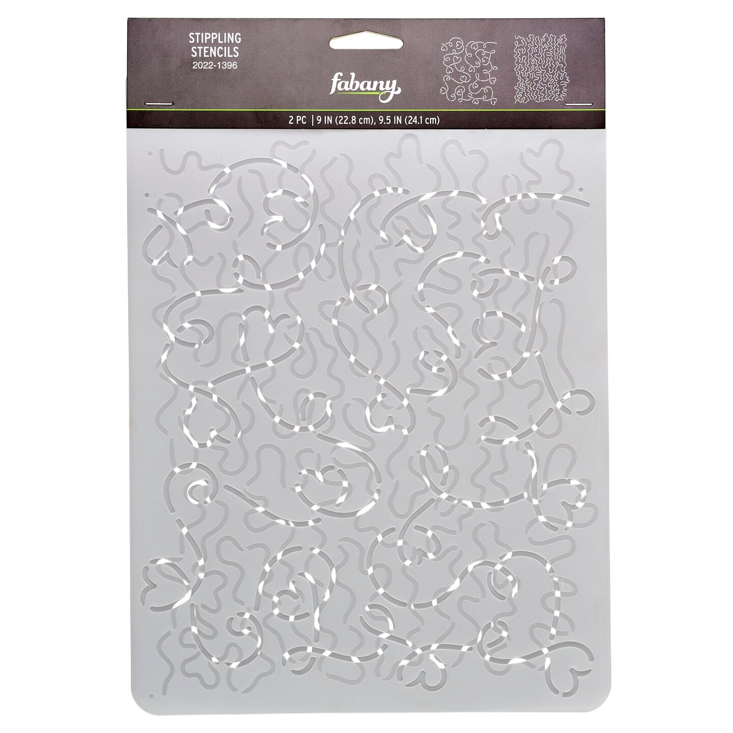 Fabany Quilting Stencils - Allover Loopy Stipple Combo 2PC, 11.75" x 8. ...