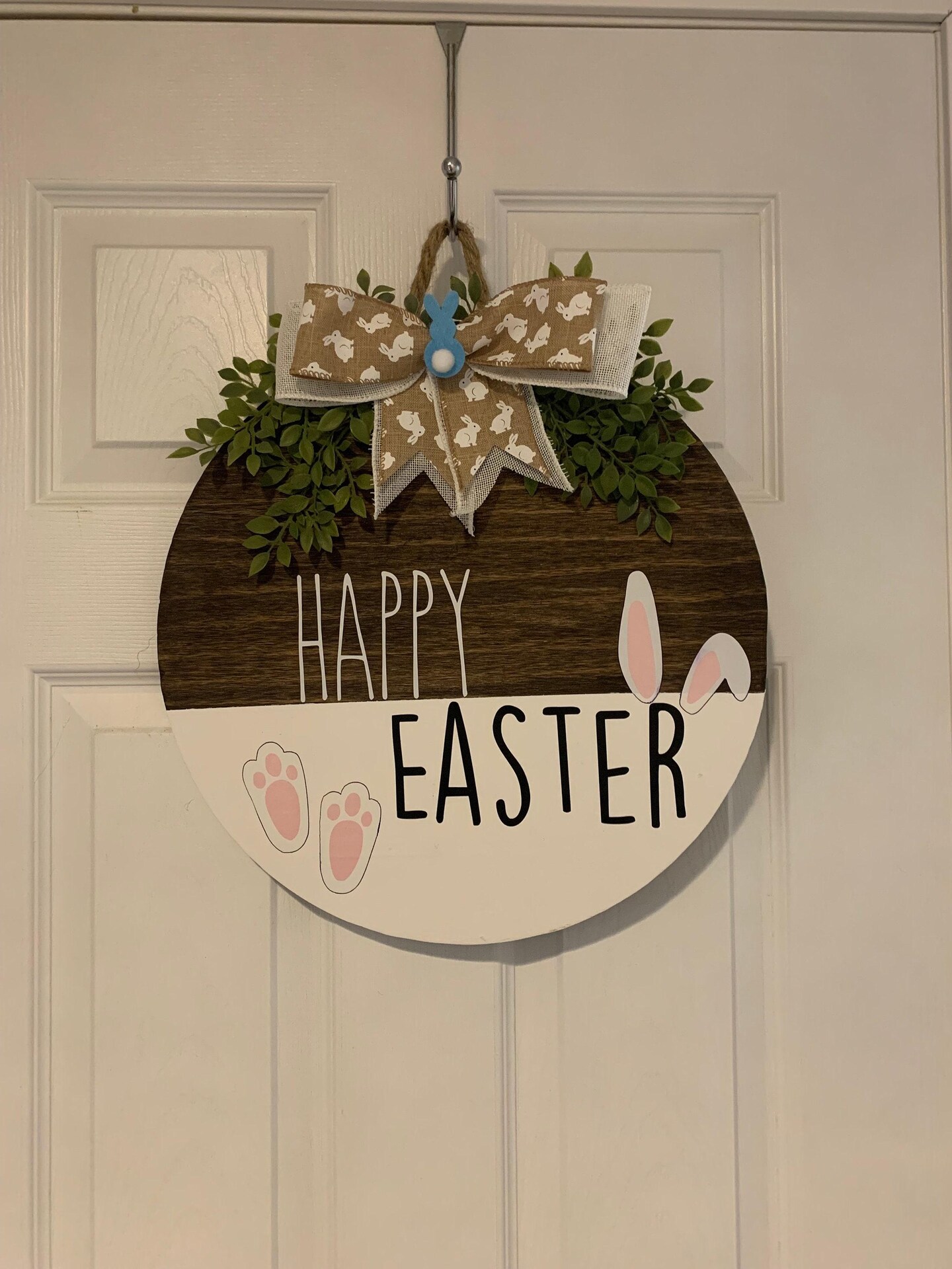 Happy Easter Door Sign Easter Door Hanger Easter Sign Spring Door Sign ...