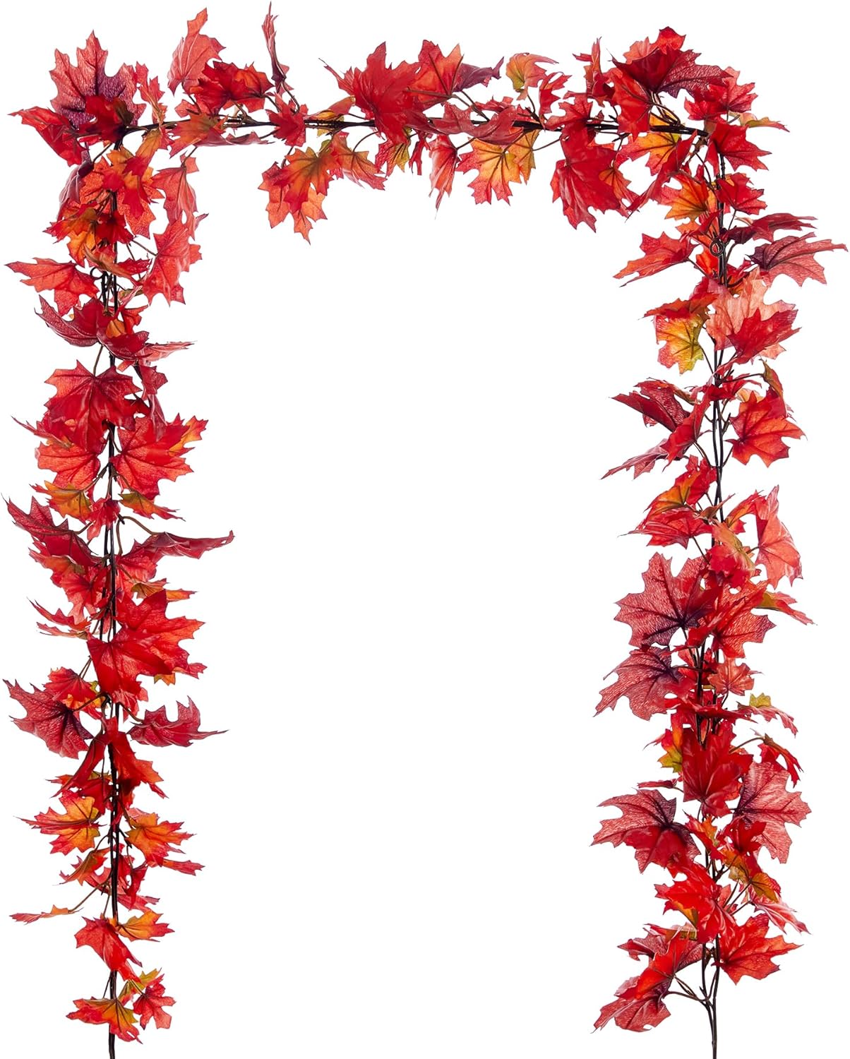 1pc - Red Maple Garland Fall Leaves Garlands 6.5Ft Leaf Autumn Foliage ...