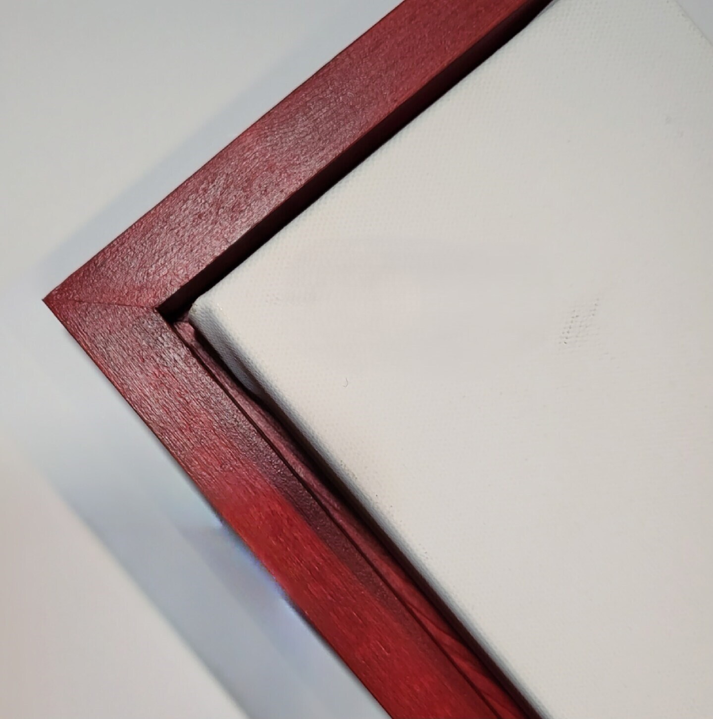 Gloss Red Thick Border Canvas Floating Frame Made To Order Canvas