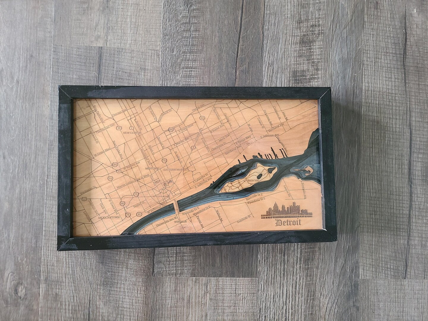 Detroit River 3d Wood Map | MakerPlace by Michaels