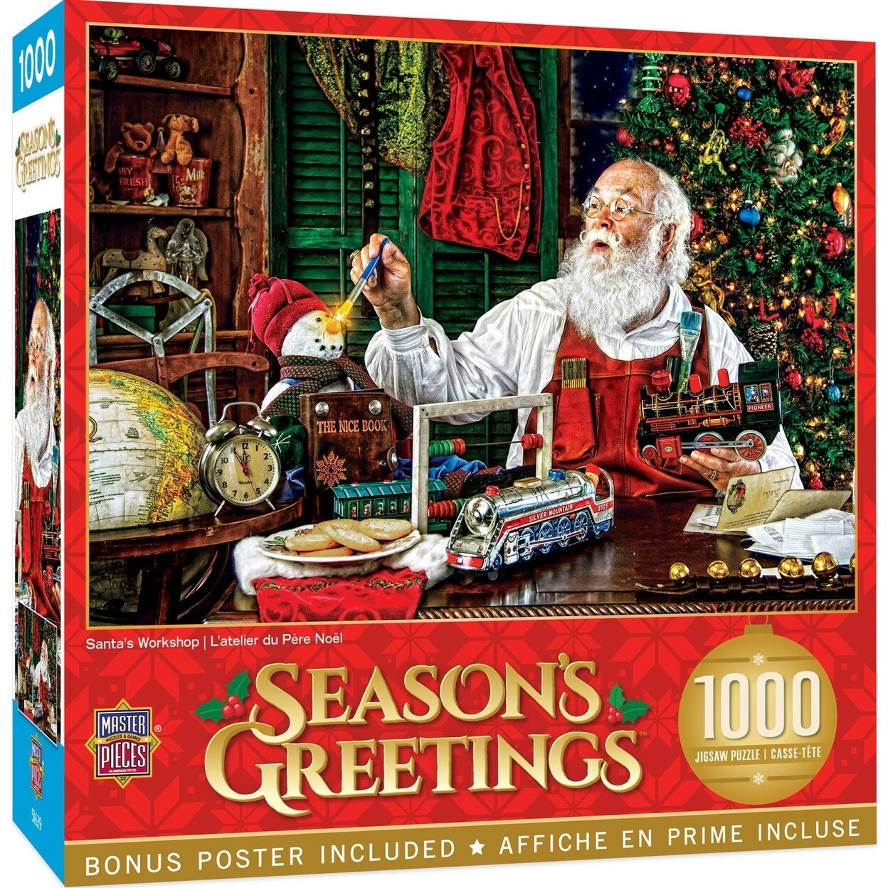 Santas Workshop 1000 Piece Jigsaw Puzzle Masterpieces Holiday Fun ...