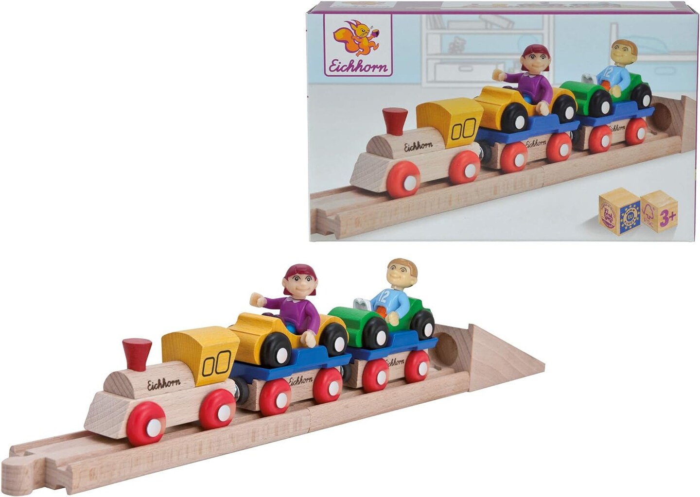 Eichhorn 10-Piece Wooden Car Shuttle Train Set | Michaels