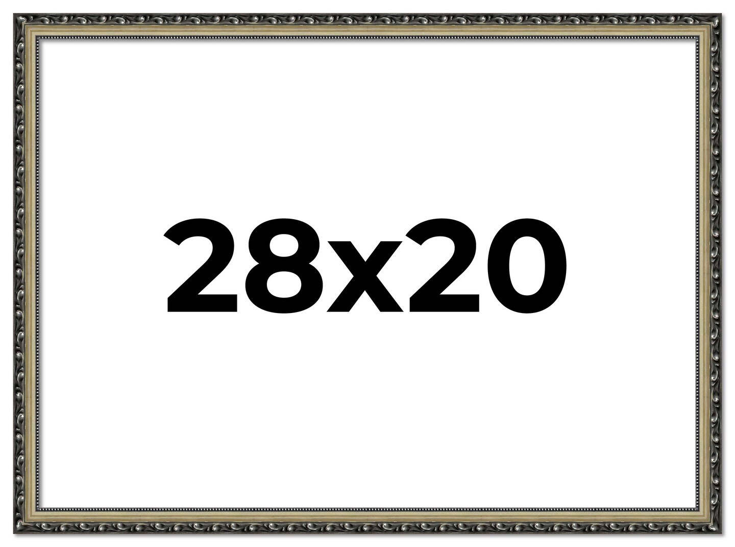 28x20 Solid Wood Antique Picture Frame with UV-Resistant Acrylic & Acid ...