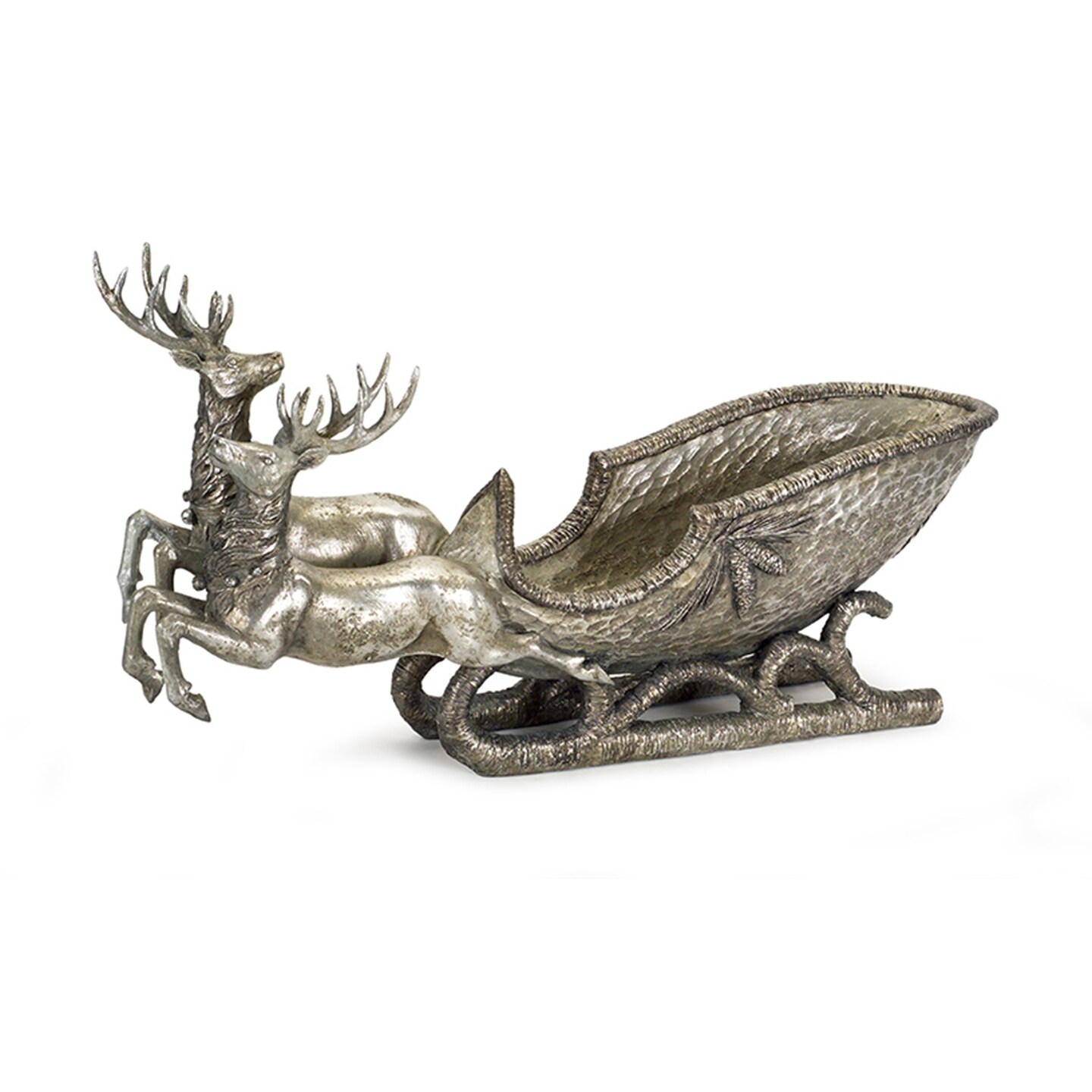 Melrose 25” Silver Deer with Sleigh Christmas Tabletop Figurine | Michaels