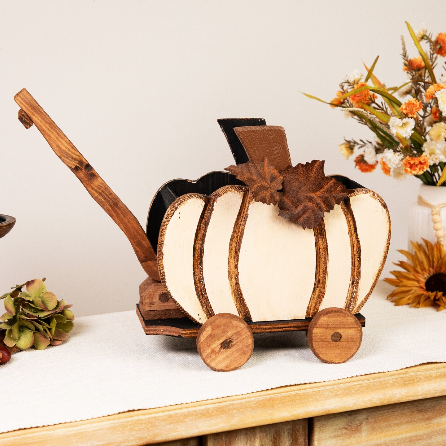 Northlight Wooden Pumpkin Cart Fall Harvest Decoration - 10.5" | Michaels