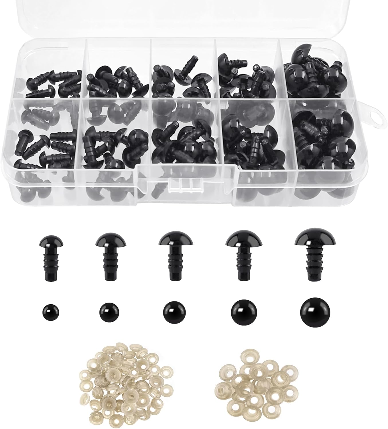 100 PCS Safety Eyes with Washers (6-12 mm) | Michaels