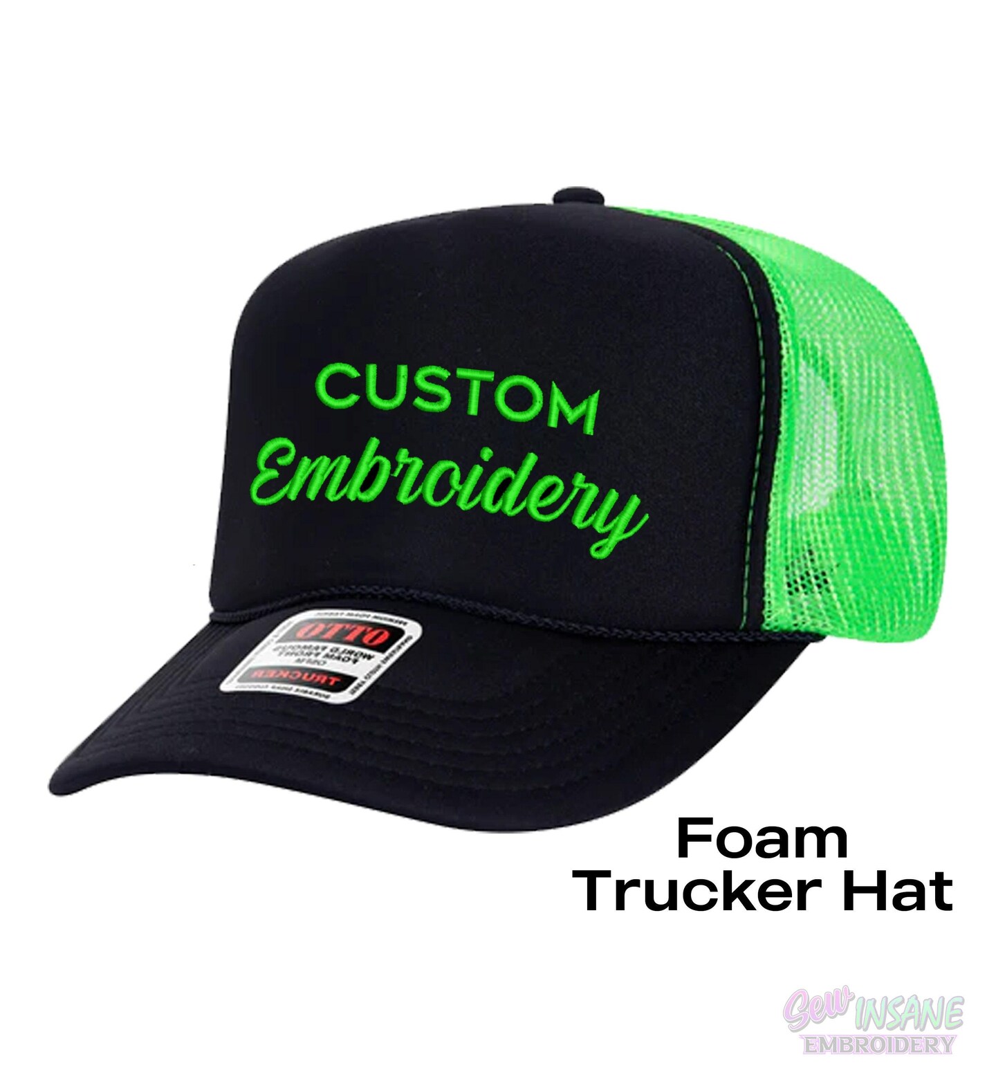 Foam Trucker Hat Custom Embroidery | Mesh Trucker Cap | Your Logo ...