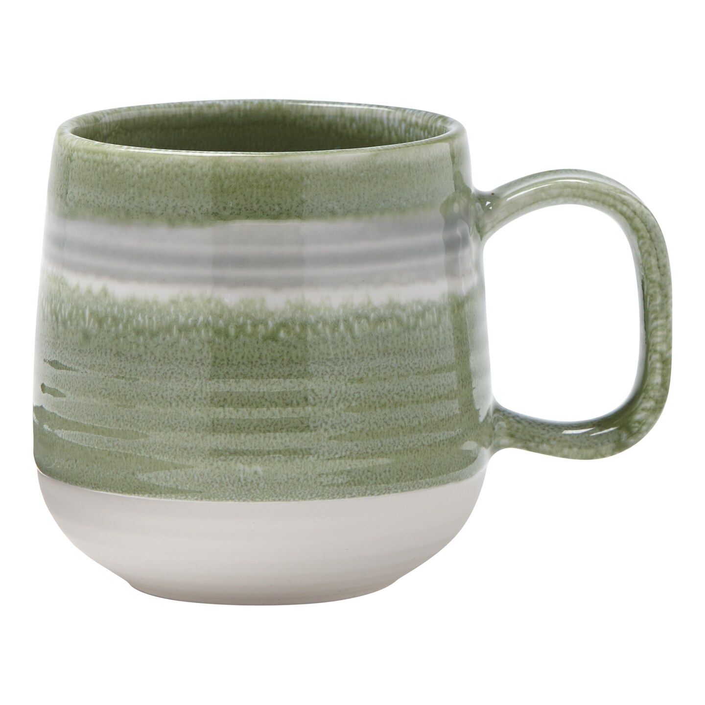 Glen Ribbed Reactive Glaze Mug - 18oz Porcelain Drinkware, Dishwasher ...