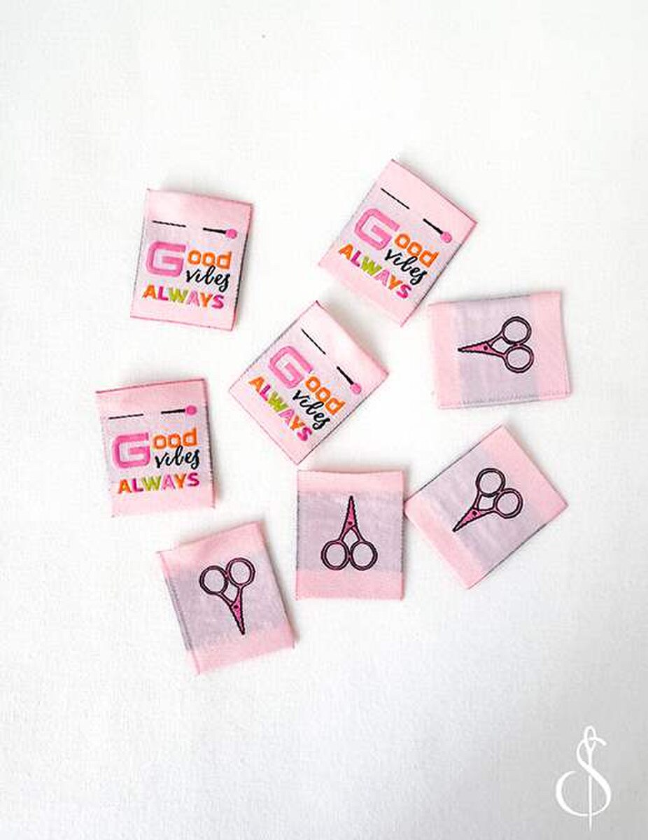 Riley Blake Designs Minki Kim Good Vibes Woven Labels 8pc P178-SIWL12 ...