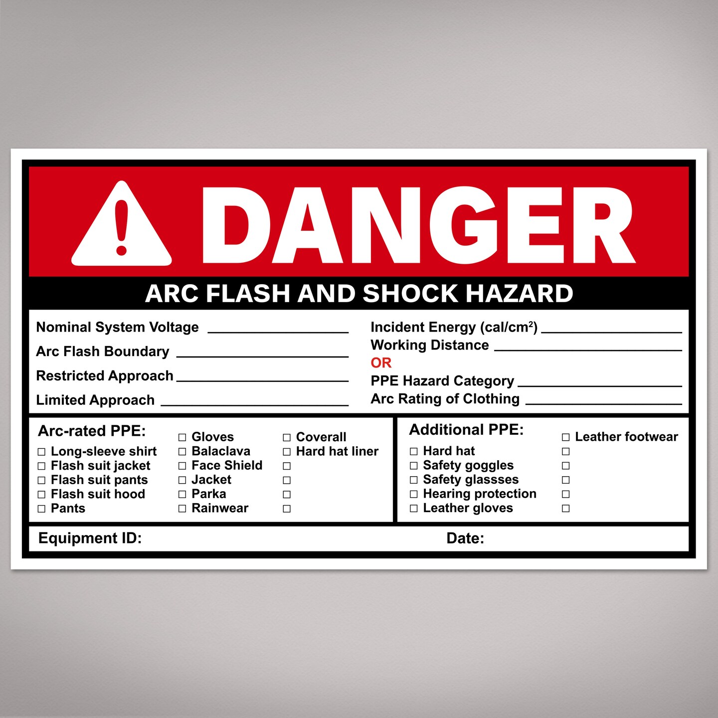 Avery Arc Flash/Shock Danger Labels, Waterproof, UV Resistant ...