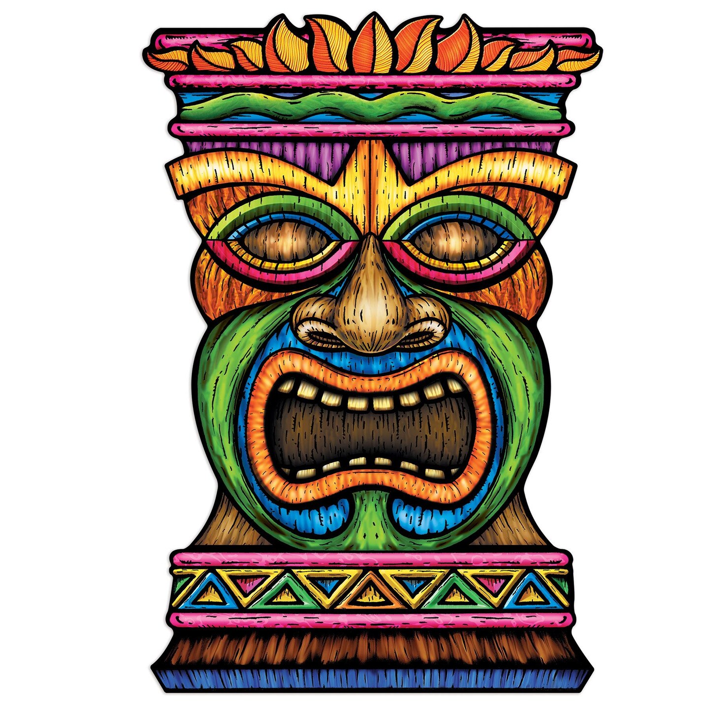 12 Pack Beistle Luau Party Jumbo Tiki Cutout | Michaels