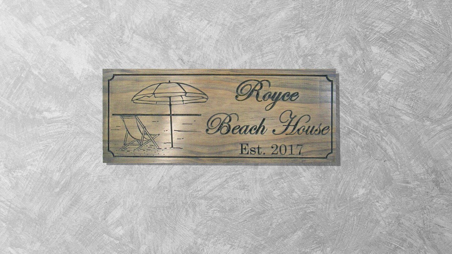 Custom Beach House Sign, Last Name Established Sign, Shore House Sign ...
