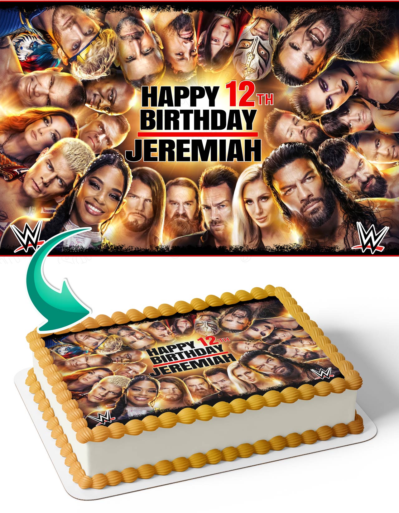 WWE Royal Rumble 2024 Edible Cake Image Topper Birthday Cake Sheet ...