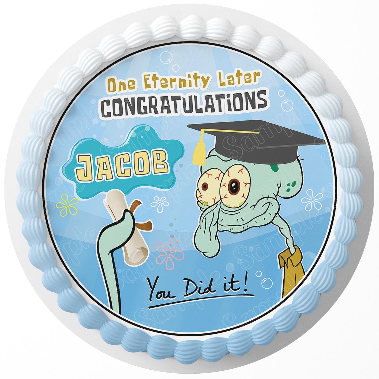 Graduation Squidward Spongebob Meme One Eternity Later Edible Cake ...