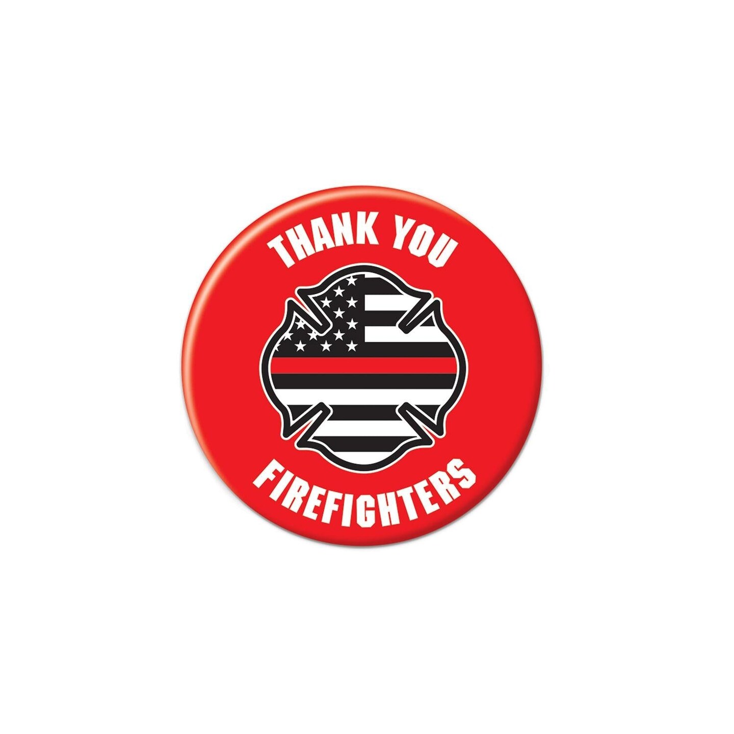 6 Pack Beistle Thank You Firefighters Button- Red | Michaels