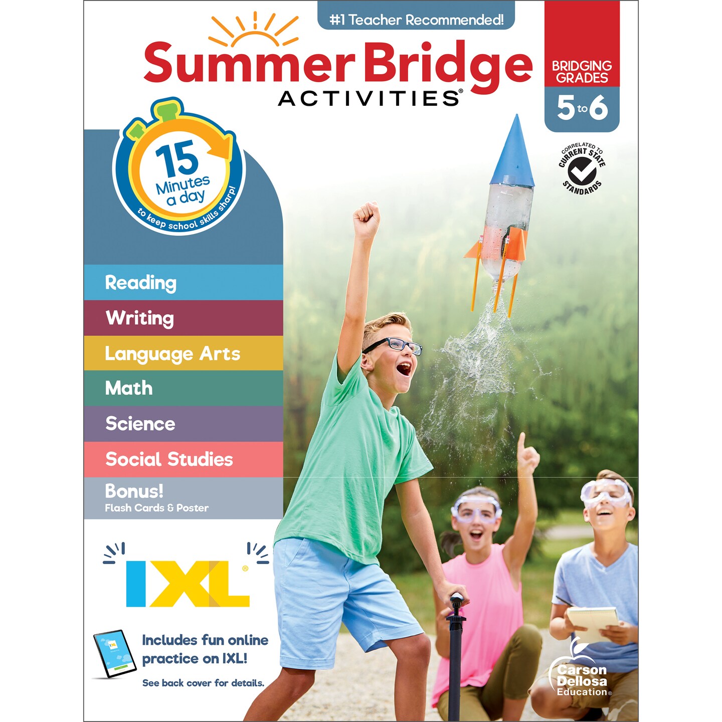 Summer Bridge Activities 5th to 6th Grade Workbooks All Subjects, Middle School Books With Math ...