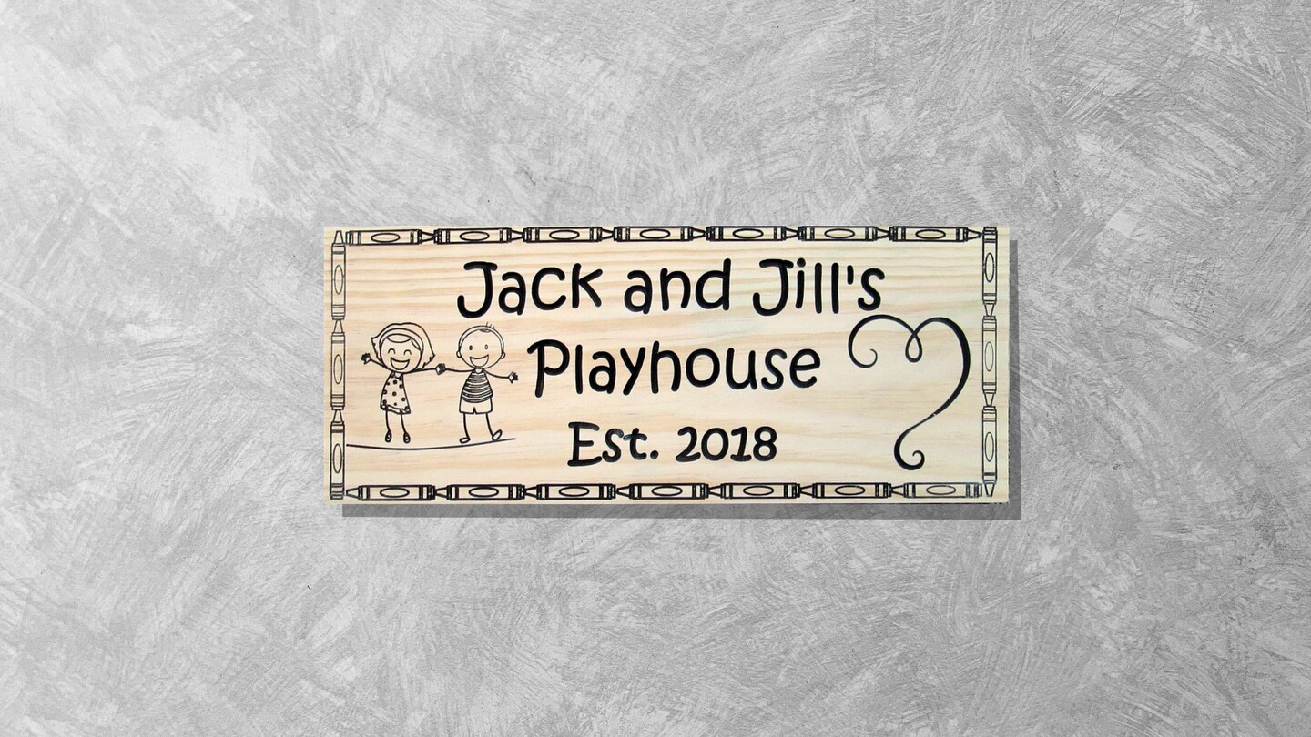 Custom Playhouse Sign, Personalized Child's Playroom Sign, Kids Name ...
