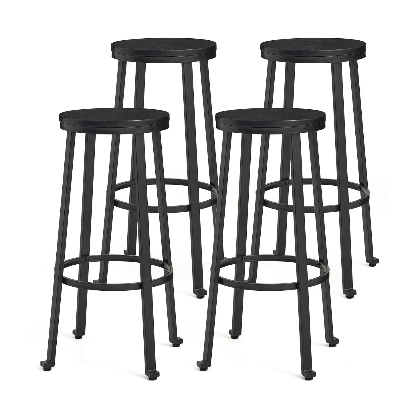 Pub Table/Stools Set - Modern Adjustable Round Bar Table and Round ...