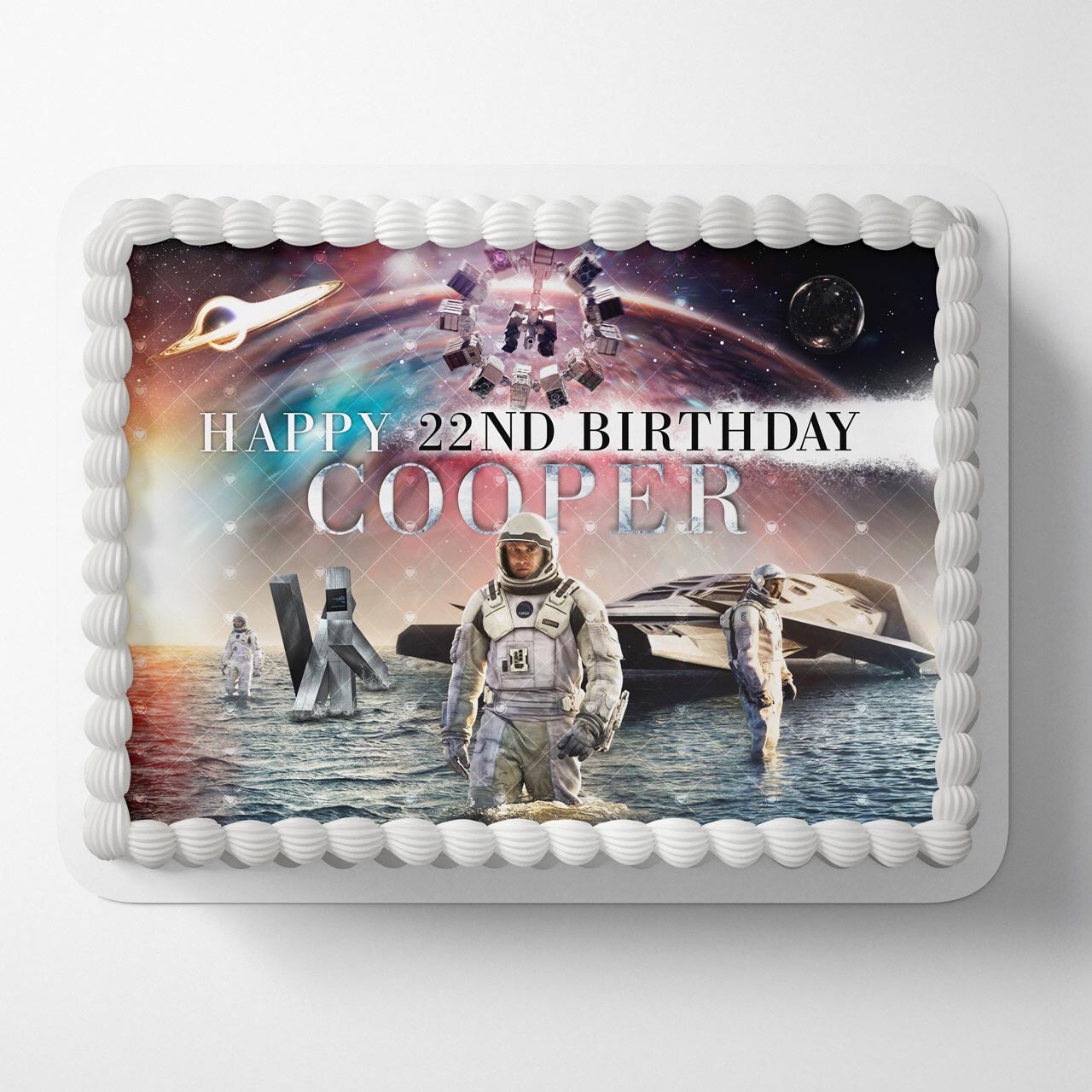 Interstellar Space Nasa Movie 2014 Edible Cake Image Topper Birthday ...