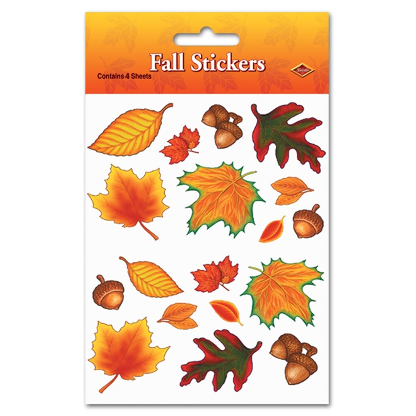 12 Packs Beistle Thanksgiving Fall Leaf Stickers 4/Pack | Michaels