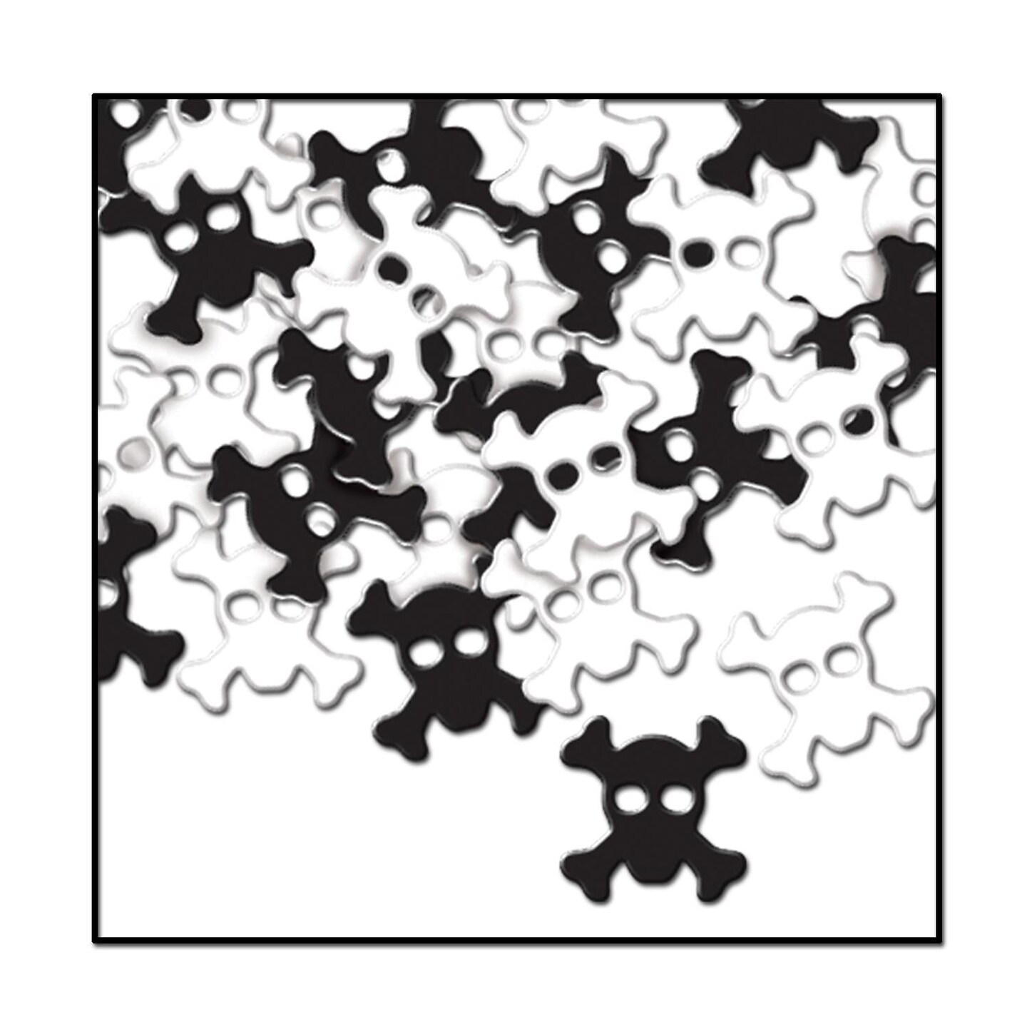 12 Pack Beistle Confetti Skull/Crossbones Decorations black/white (1 Oz ...